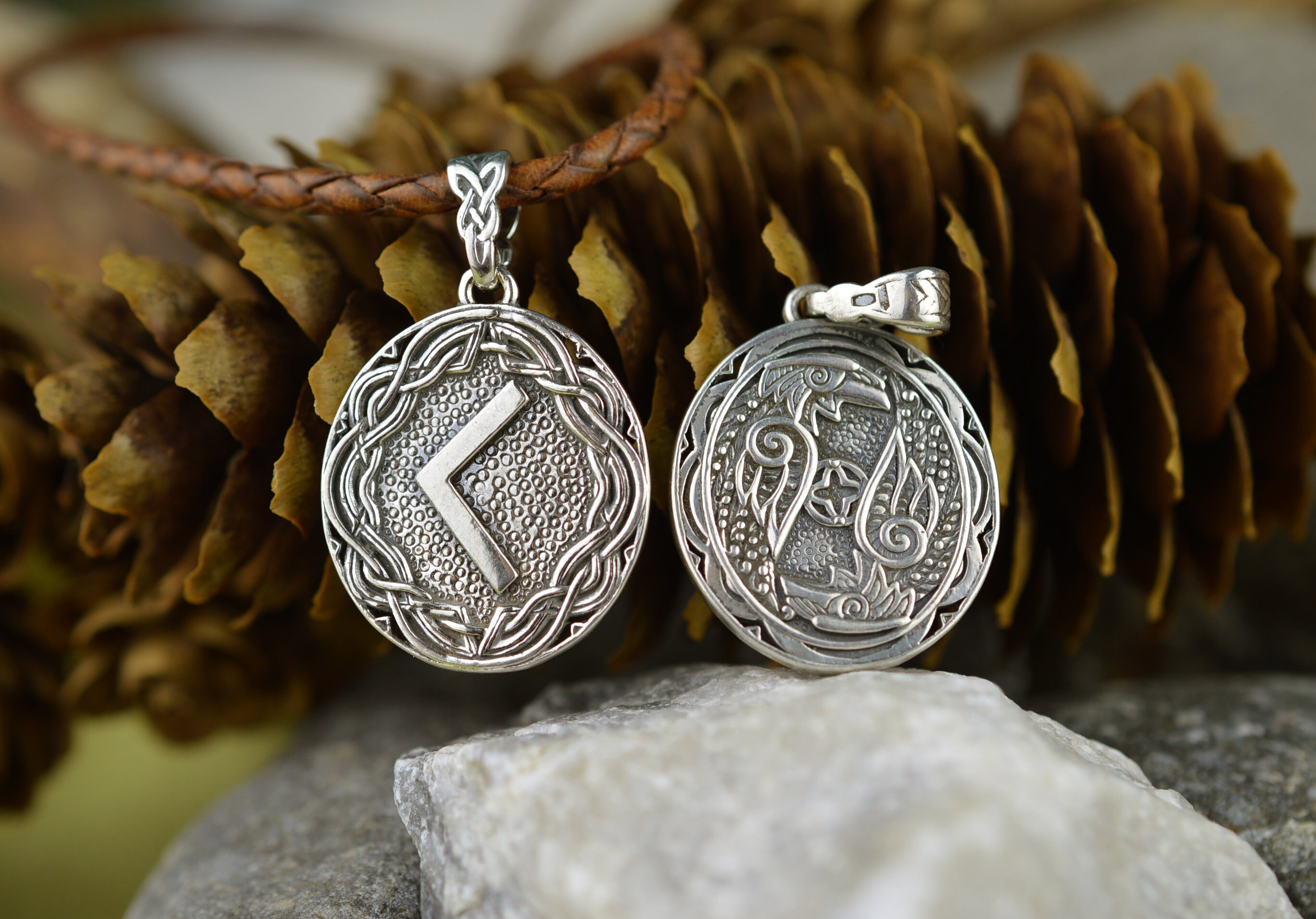 Kenaz Rune pendant. Scandinavian Witchcraft Kano Amulet. | Etsy