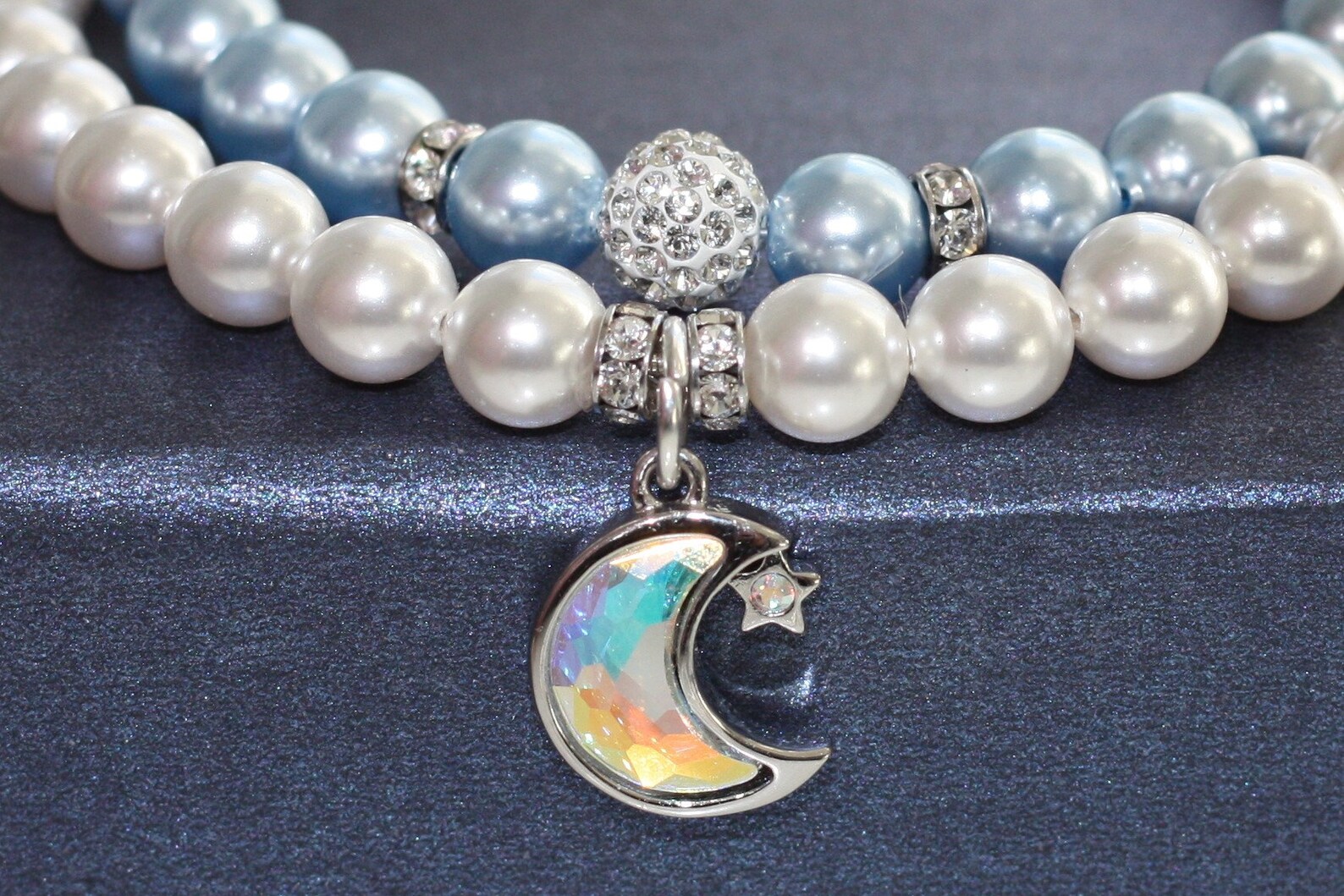 Handmade Swarovski Sparkly Moon & Star Bracelet - Etsy