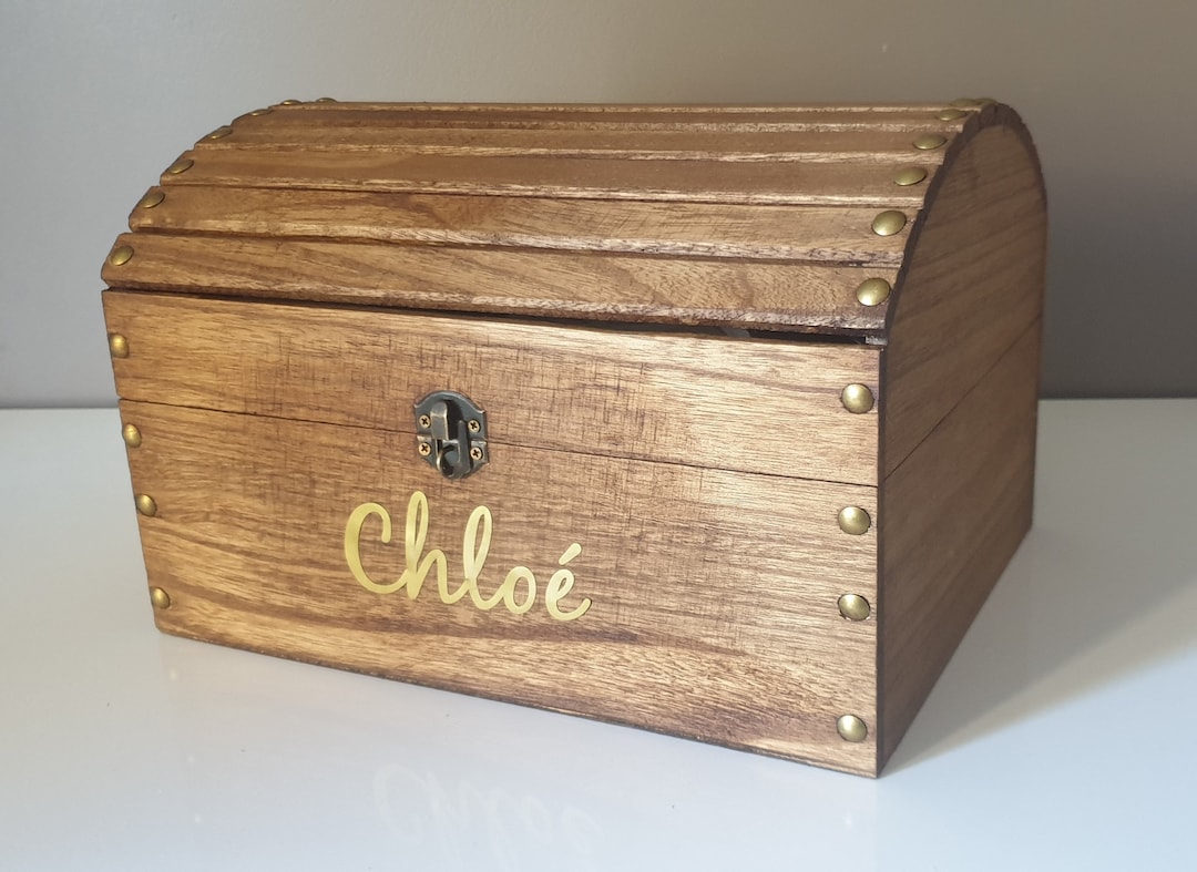 Large Wooden Pirate Treasure Chest, Personalized Gift, Keepsake Box ...