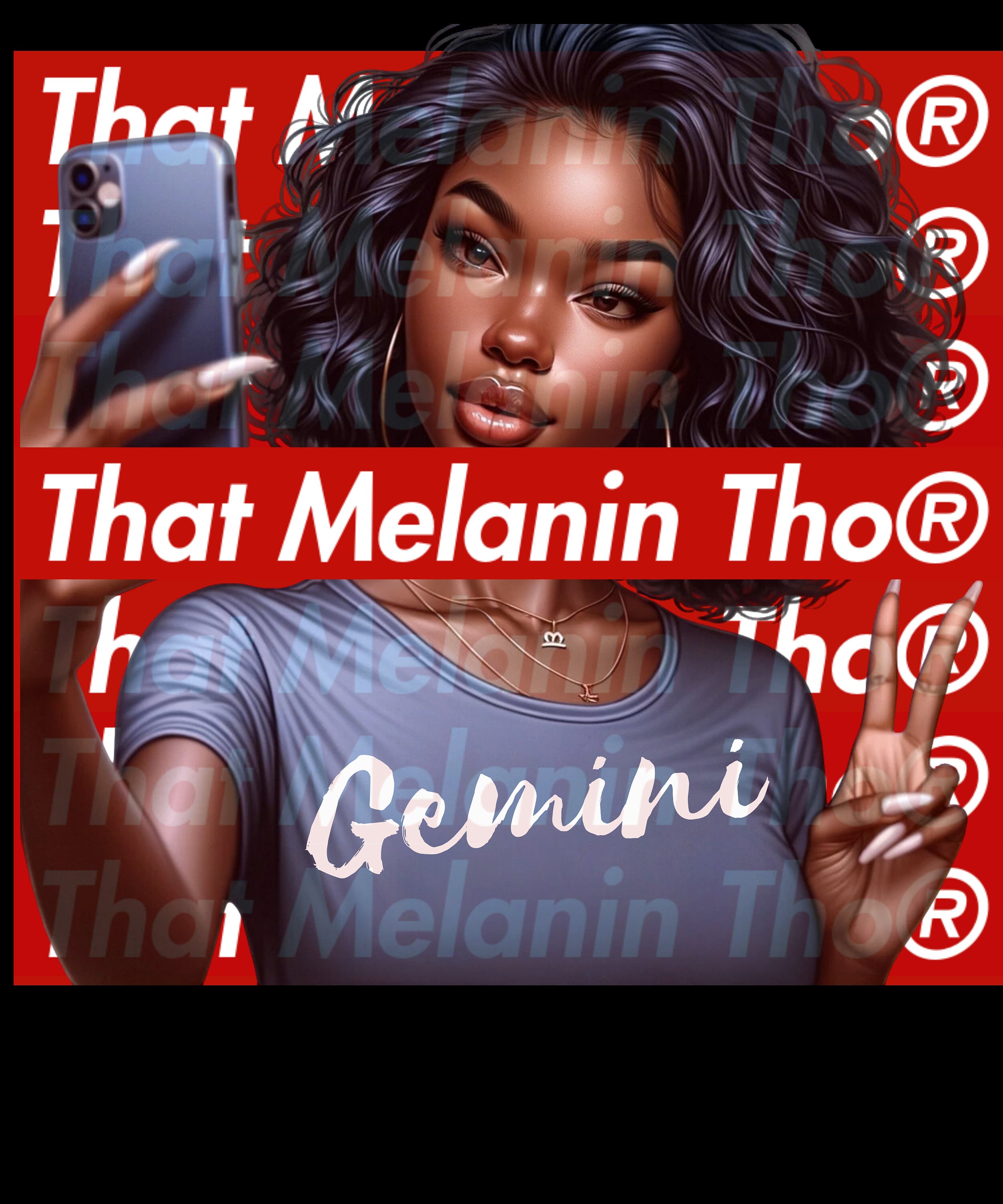 Gemini Vibes Digital Art Black Woman Zodiac Sign Afro Woman Horoscope ...