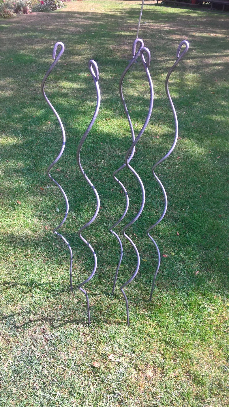 5 Tall Handmade 'safe Top' Solid Steel Plant Stakes / - Etsy UK