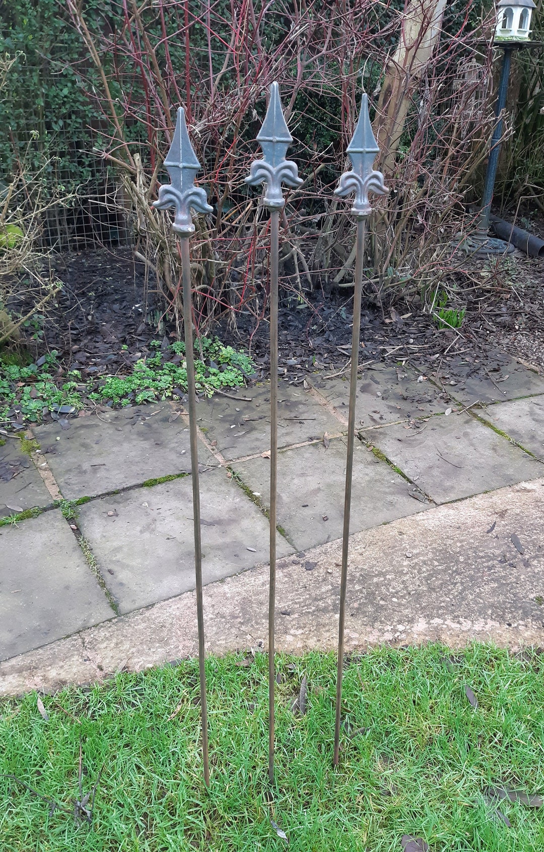 Set of 3 Handmade Decorative Plant Stakes 114cm Tall Made - Etsy