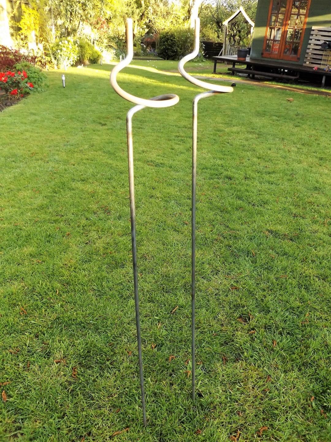 Set of 2 Standard Rose Supports 110cm Tall Made in 8mm Solid Steel ...