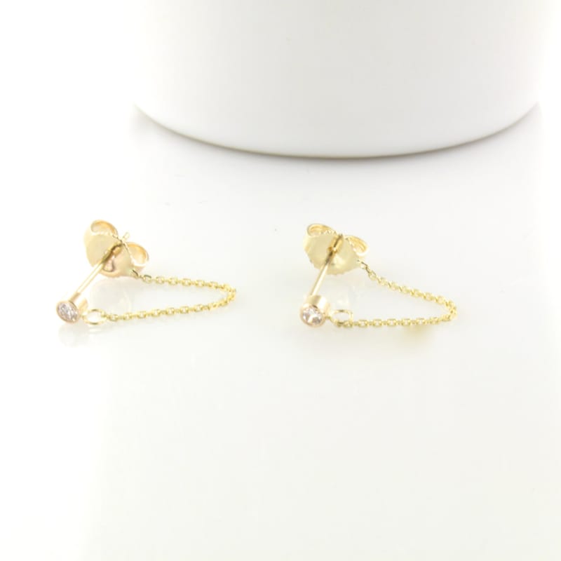 Gold Chain Earrings - Etsy