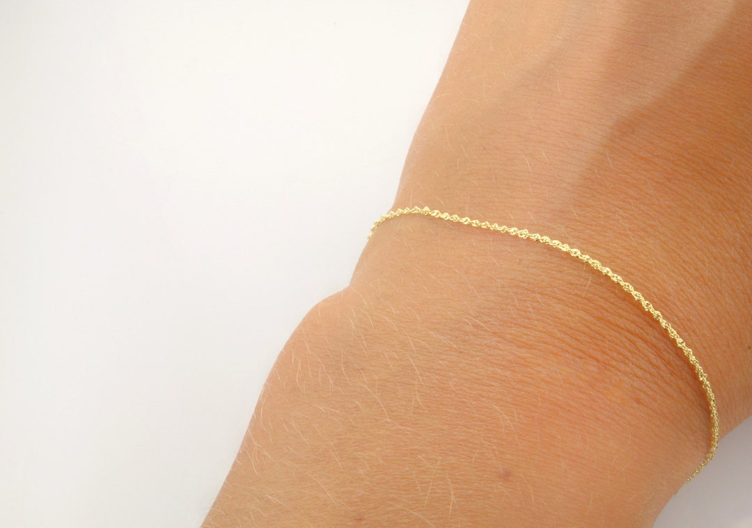 Everyday Gold Bracelet, Thin Gold Bracelet, Dainty Bracelet, Gold Chain ...