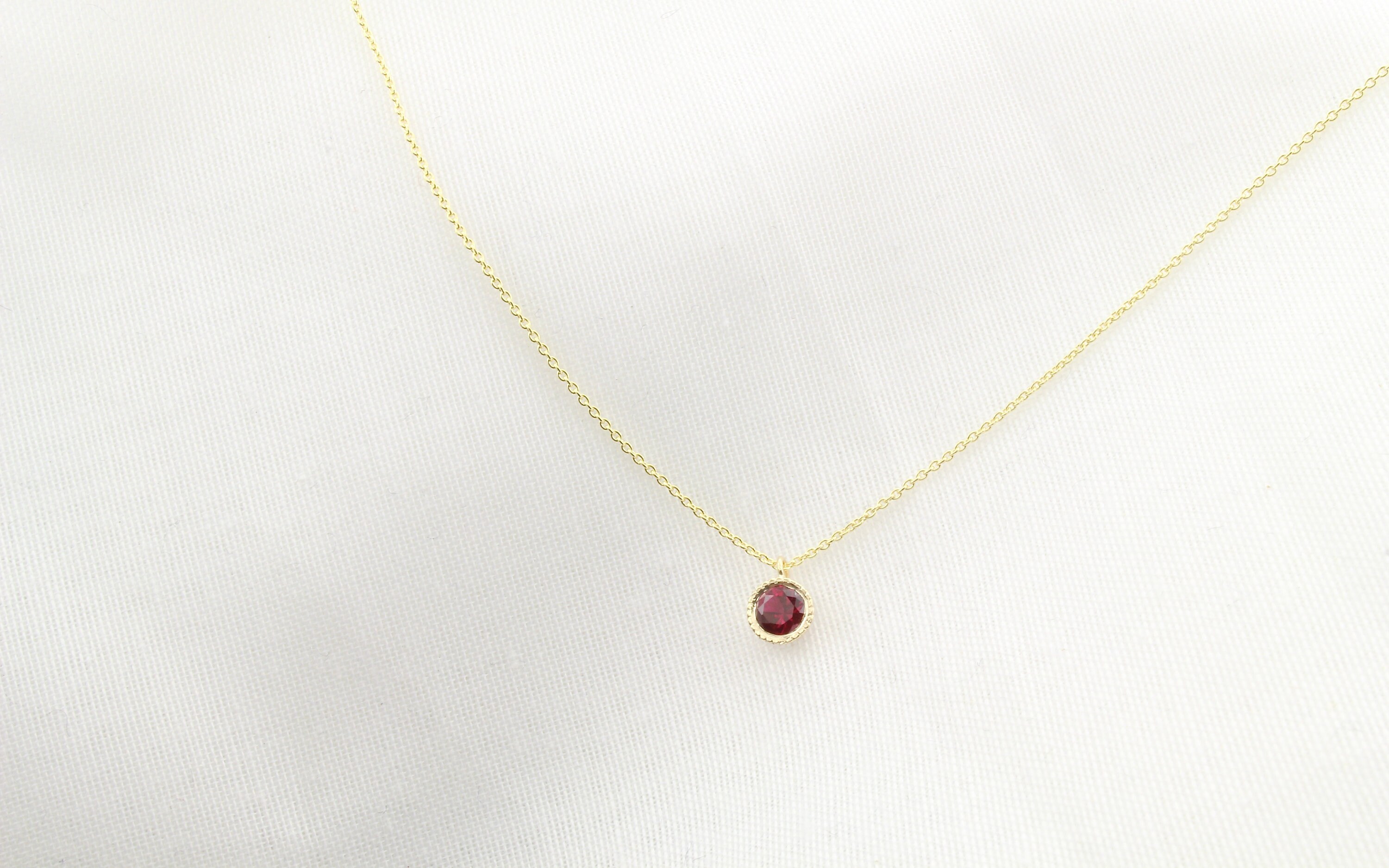 Ruby Necklace 14K Gold Ruby Gemstone Droplet Necklace July Birthstone Necklace Dainty Gold Ruby Necklace Ruby Birthstone Gift for Her Etsy