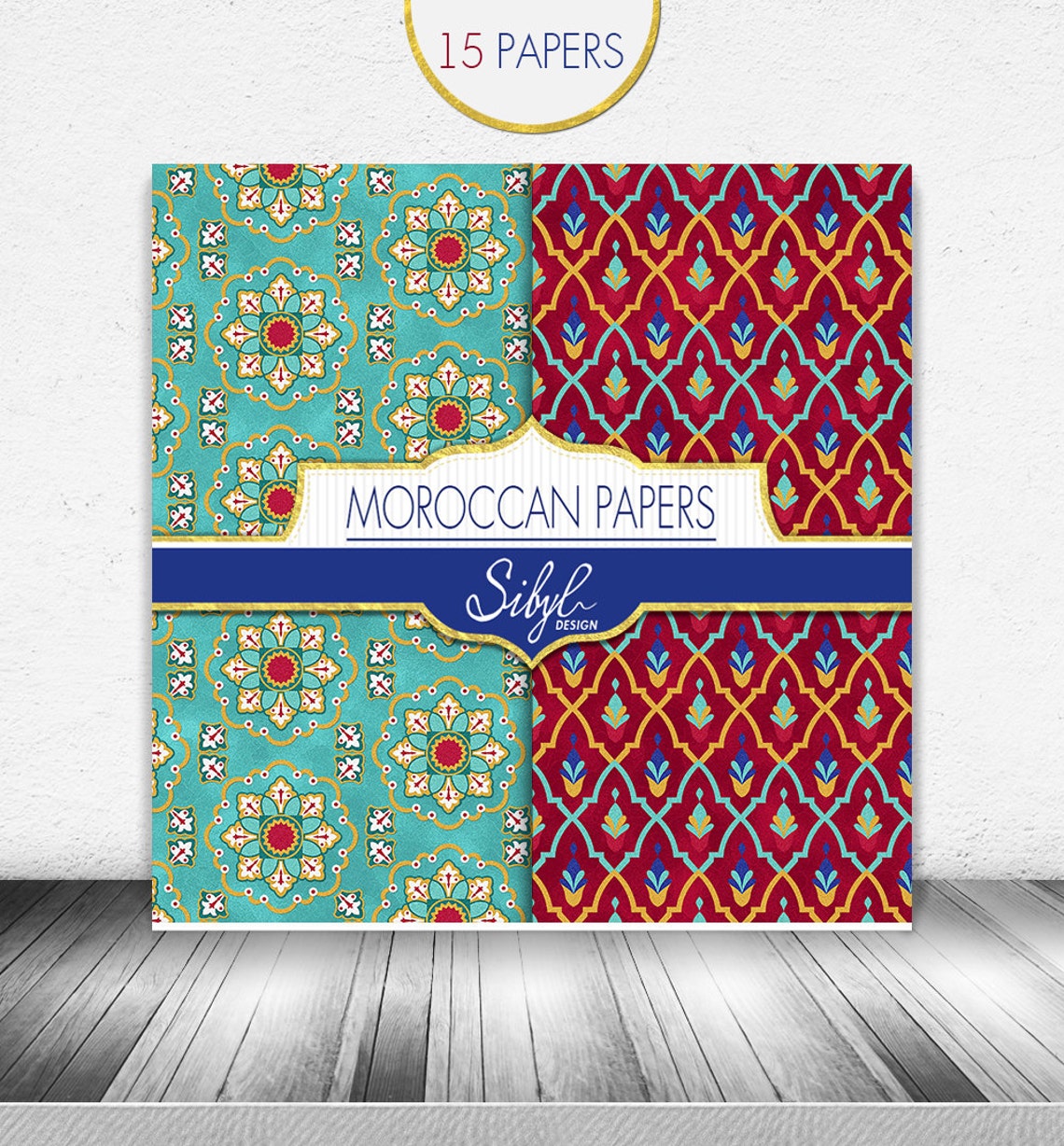 Geometric Digital Paper Digital Ethnic Moroccan Patterns - Etsy