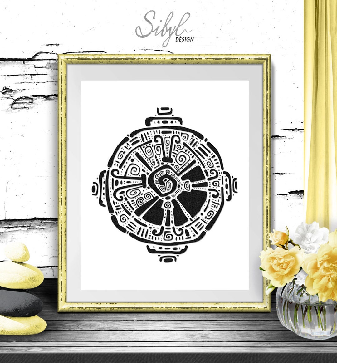 Printable Art Wall Decor Hunab Ku Mayan Symbol, Hunab Ku Poster Art ...