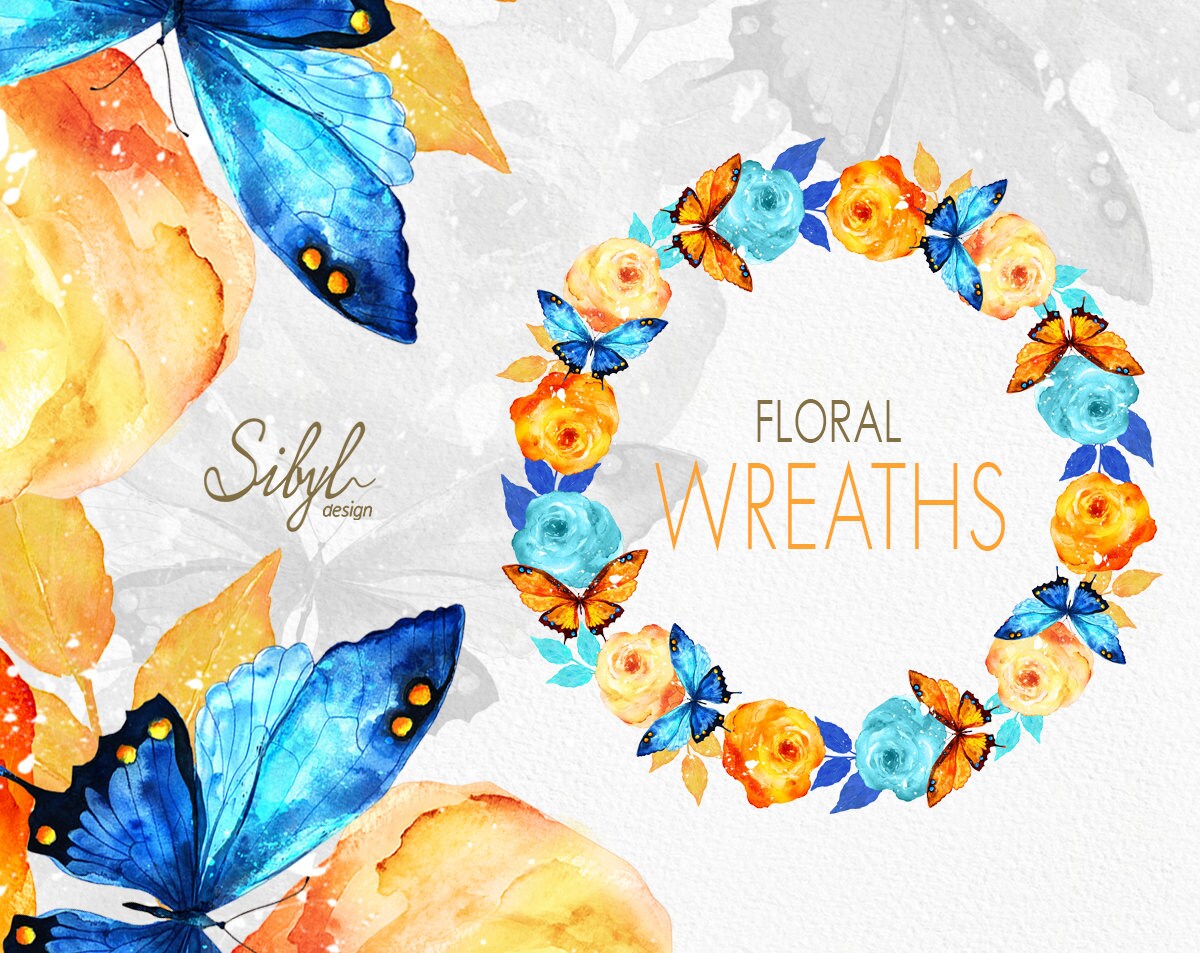 Watercolor Butterfly Clipart Painted Butterflies Clip Art | Etsy