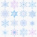Digital Christmas Clipart, Watercolor Snowflakes Clipart, Watercolor ...