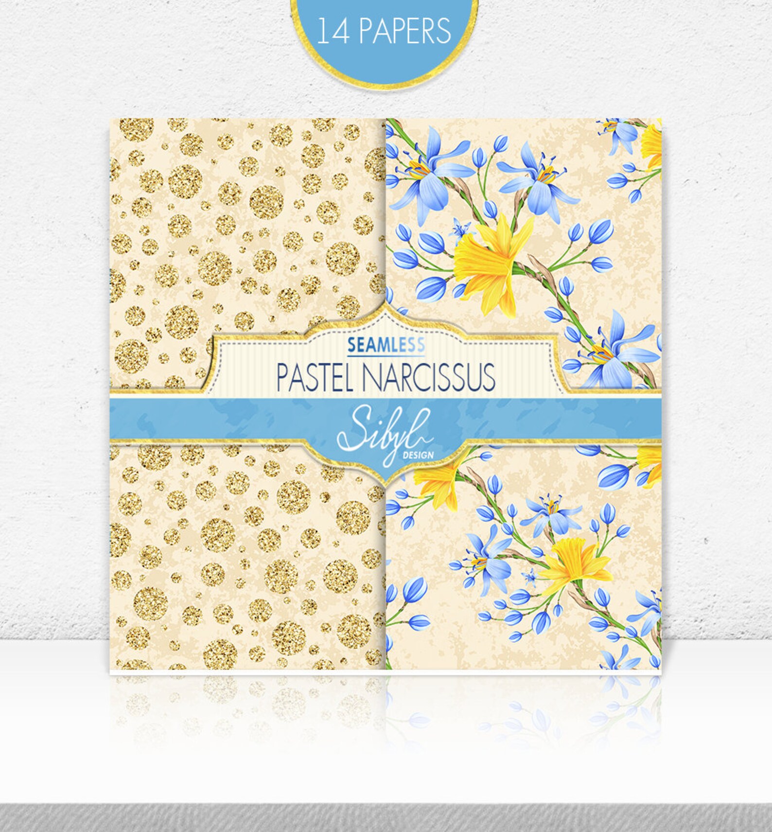 60% SALE Pastel Floral Digital Papers Handdrawn Floral | Etsy