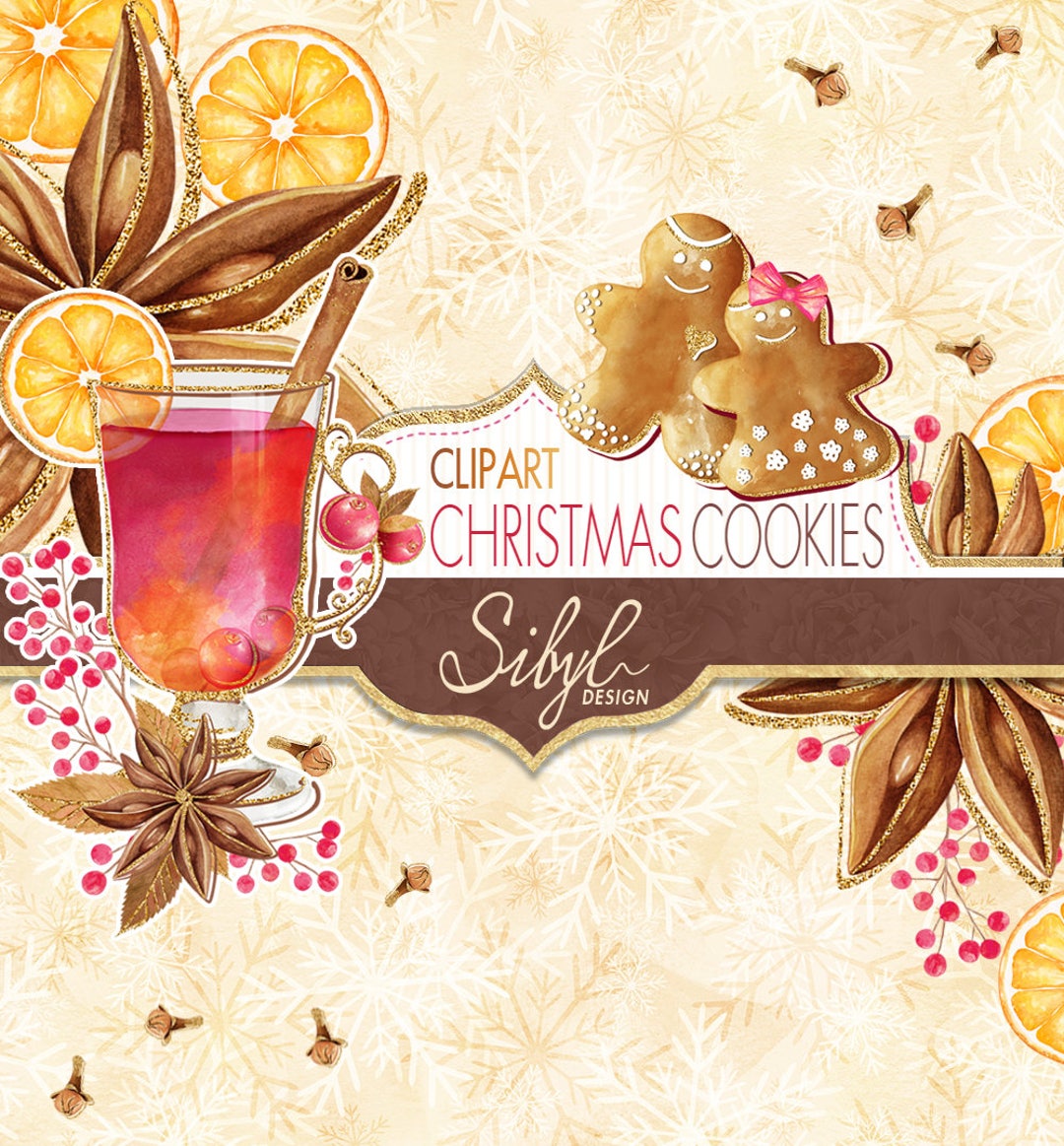 Christmas Digital Clip Art, Noel Cookies Clip Art, Xmas Cookies Clip ...