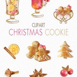 Christmas Digital Clip Art, Noel Cookies Clip Art, Xmas Cookies Clip ...