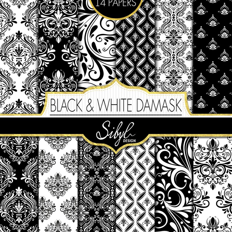 Black Damask - Etsy