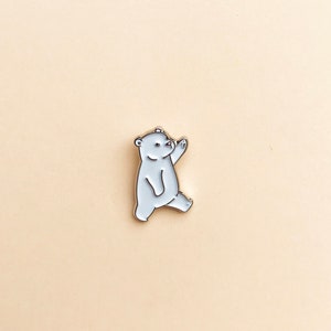Polar Bear Enamel Pin -polar Bear Brooch- Mini Pin - Etsy