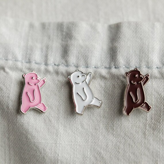 Polar Bear Enamel Pin polar Bear Brooch Mini Pin | Etsy