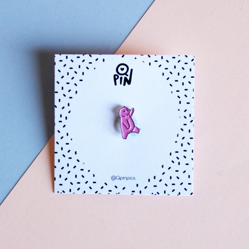 Polar Bear Enamel Pin -polar Bear Brooch- Mini Pin - Etsy
