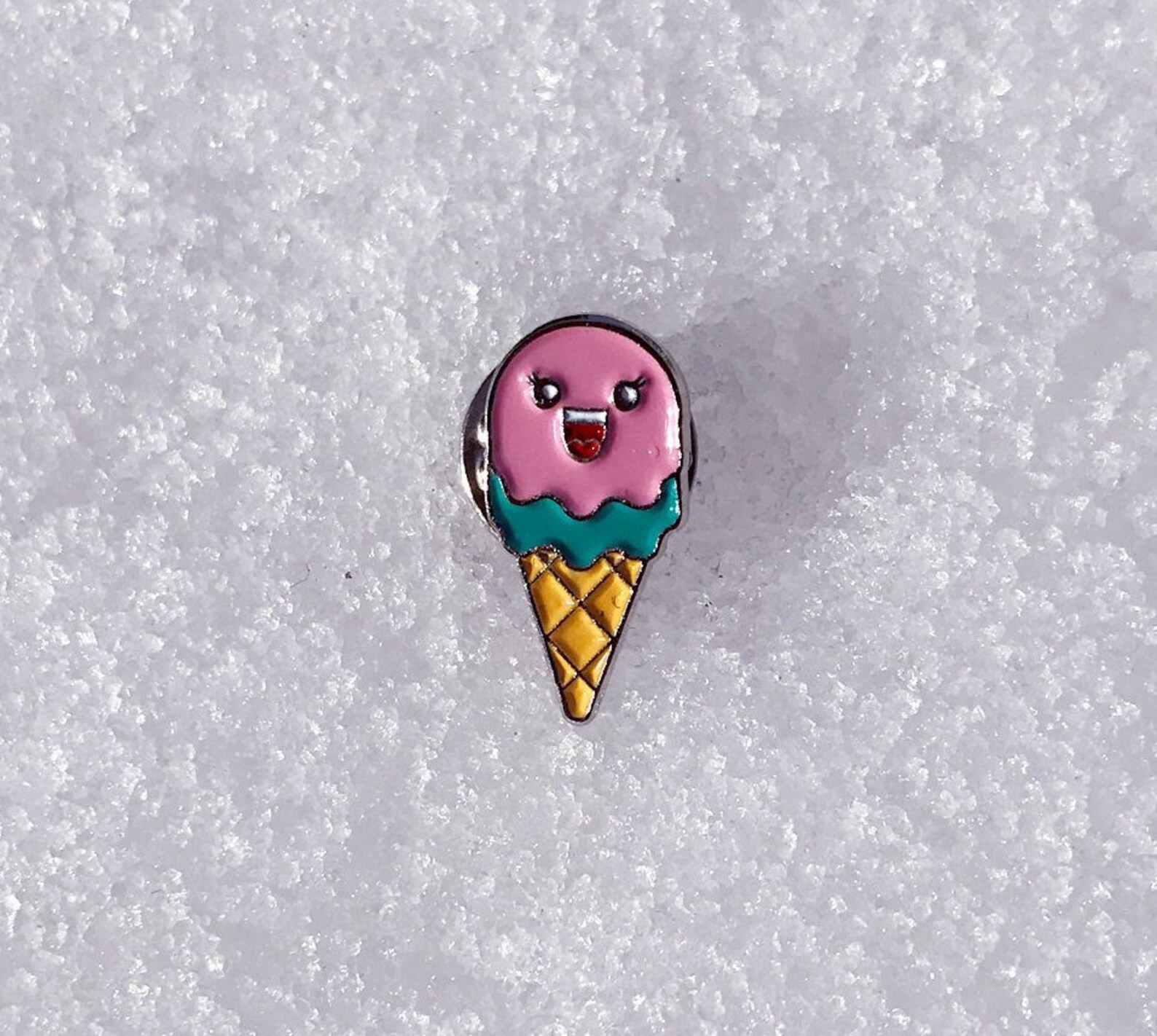 Ice Cream Enamel Pin - Ice Cream Brooch - Etsy