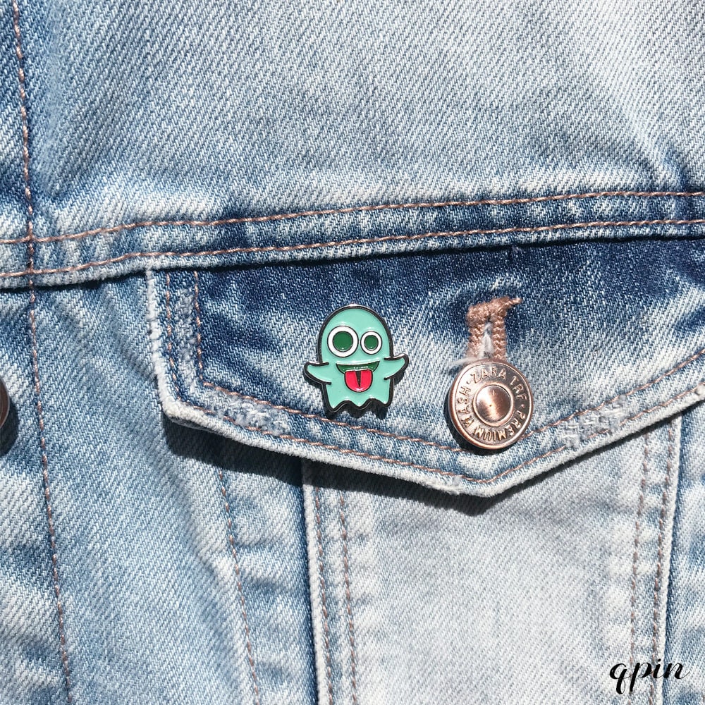 Ghost Enamel Pin Ghost Brooch | Etsy