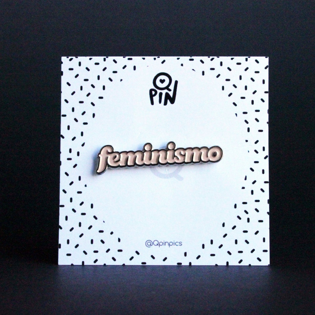 Feminist Pink Enamel Pin-feminist Pink Brooch - Etsy