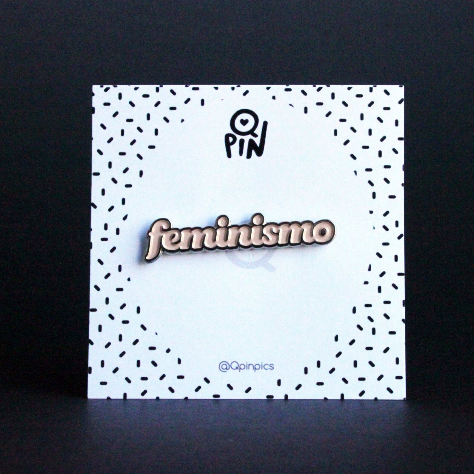 Feminist Pink Enamel Pin-feminist Pink Brooch - Etsy