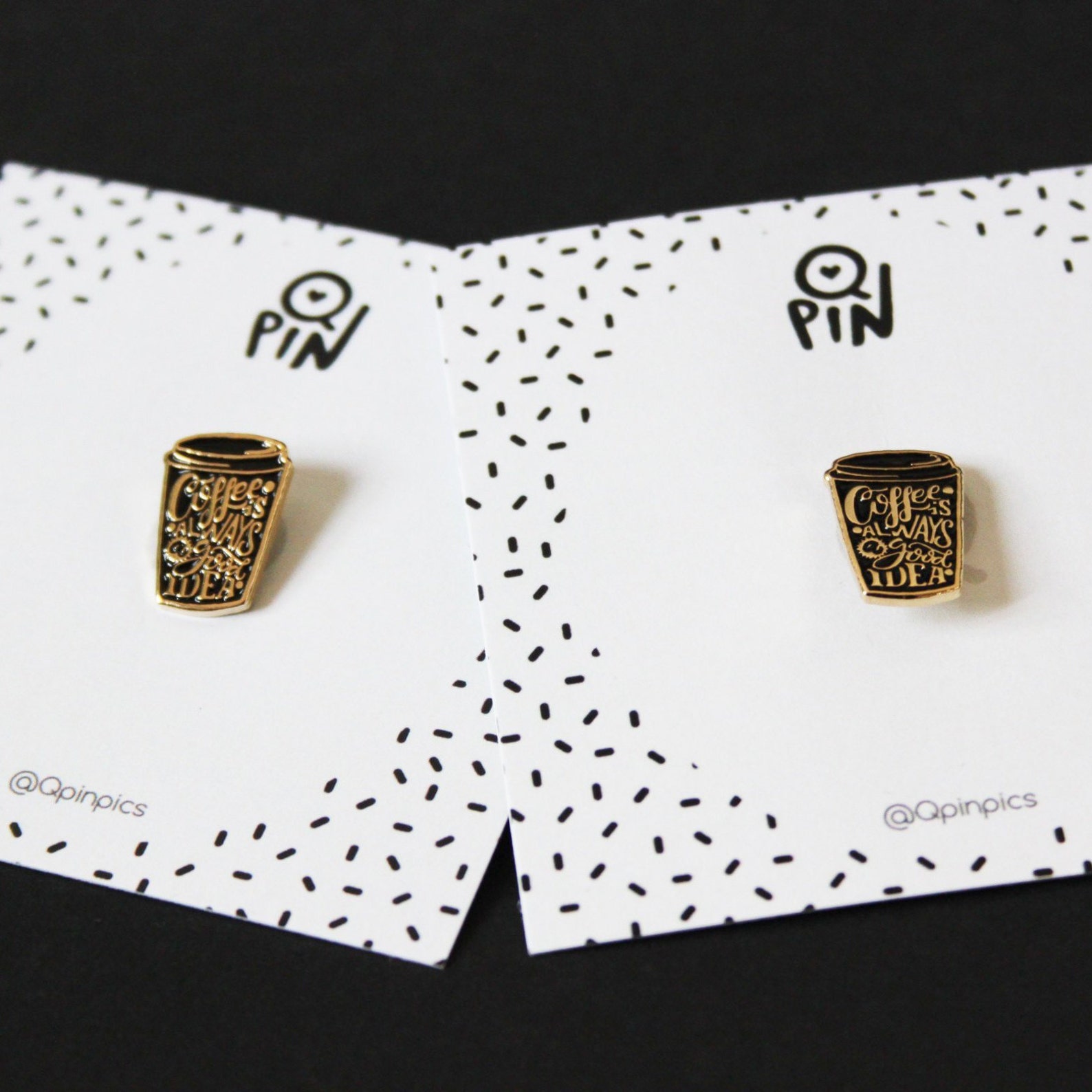 Coffee Enamel Pin-coffee Brooch - Etsy