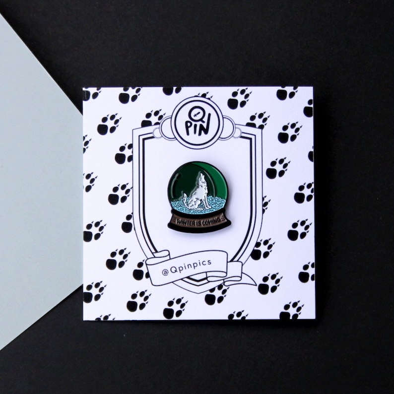 House Stark Pin - Game of Thrones Enamel Pin- Winterfell - Jon Snow ...