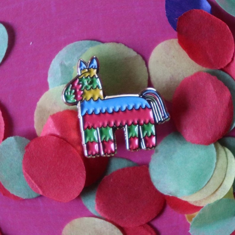 Mexican Piñata Donkey Pin Mexico Pin-mini Pin - Etsy