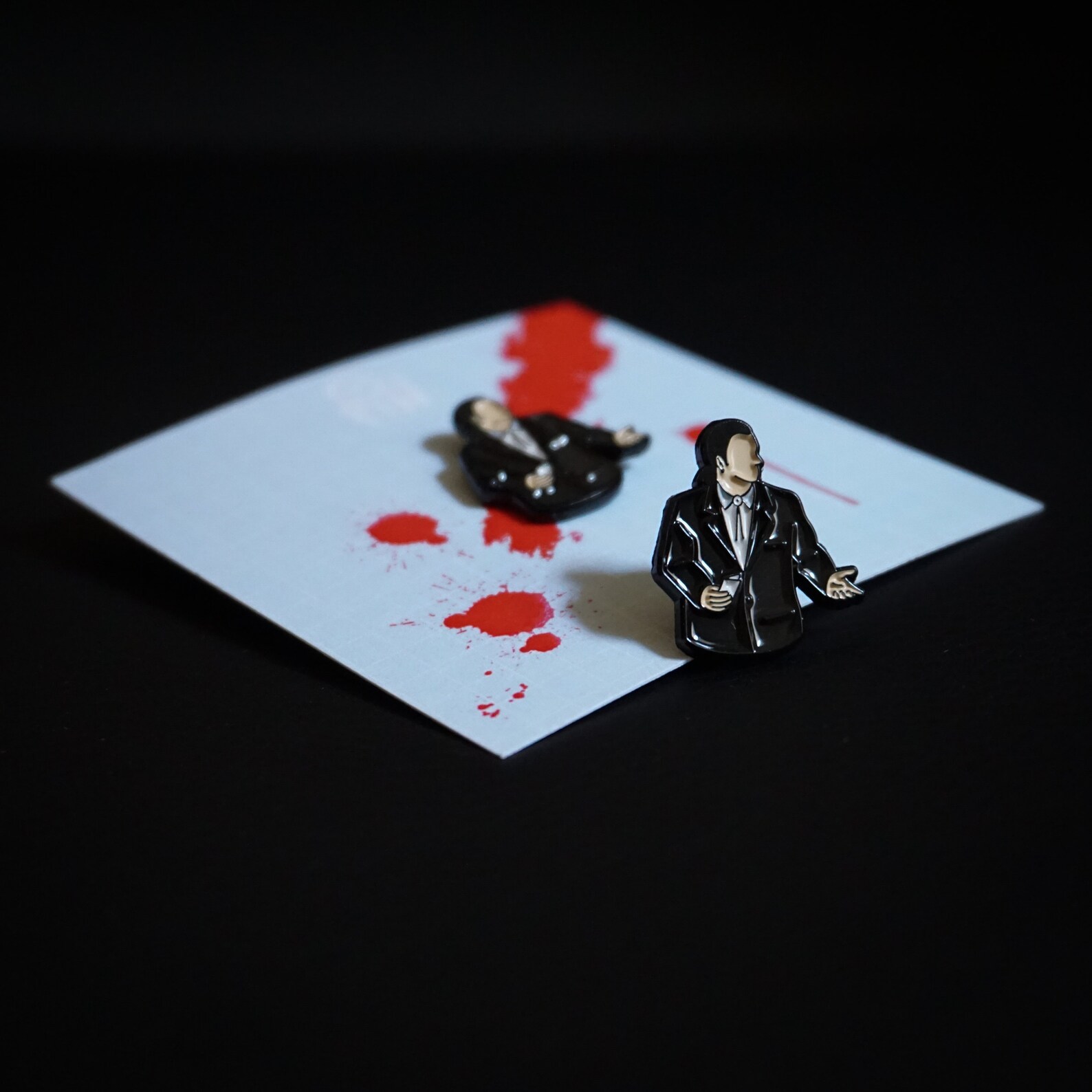 Pulp Fiction Pin Confused Travolta Meme Pin Enamel Pin - Etsy