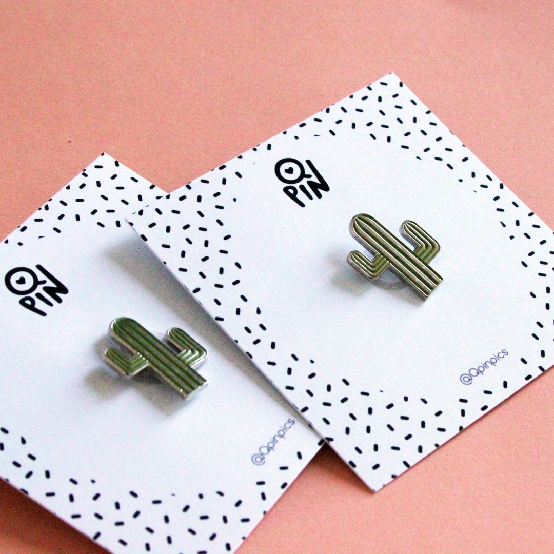 Cactus Enamel Pin - Cactus Brooch - Etsy