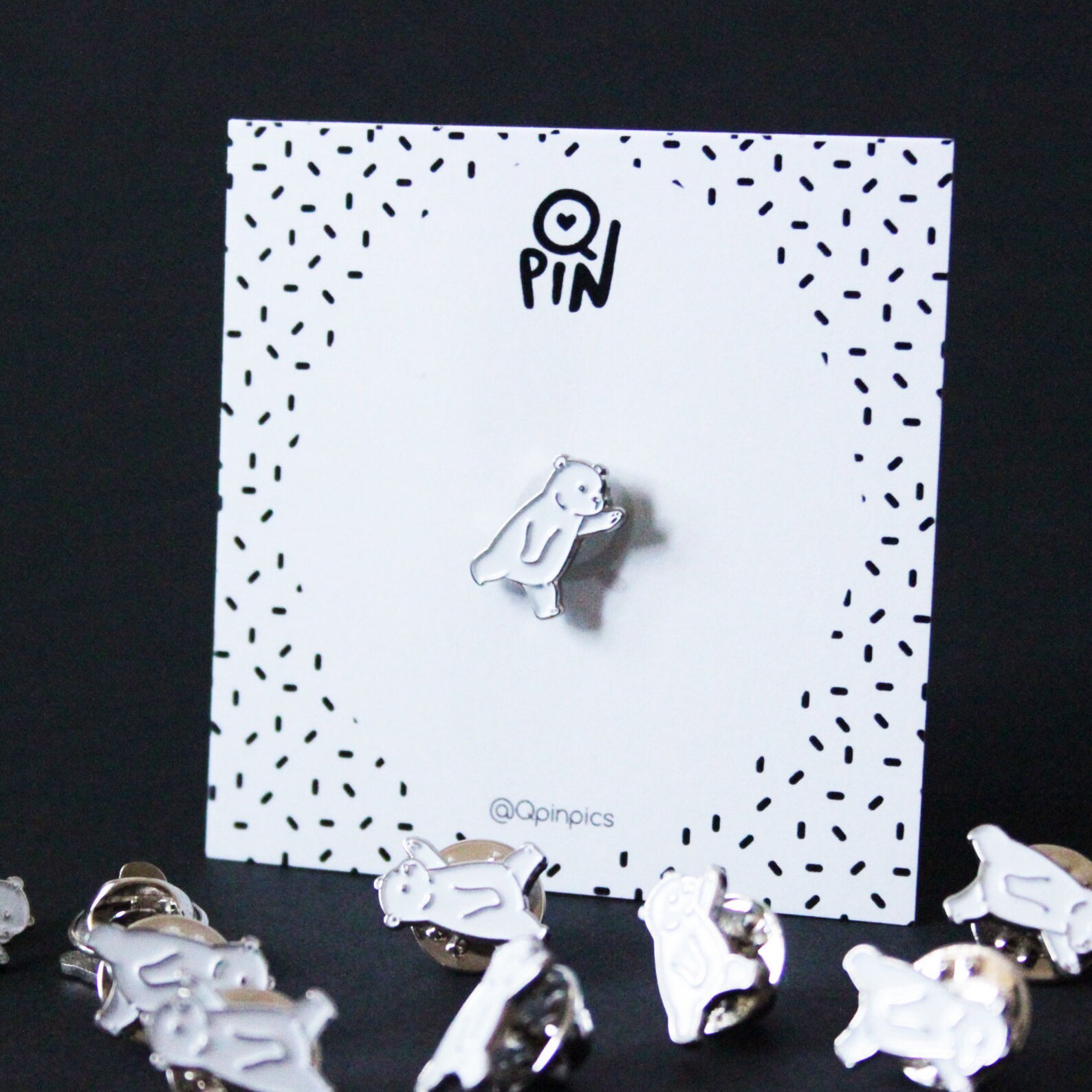 Polar Bear Enamel Pin -polar Bear Brooch- Mini Pin - Etsy