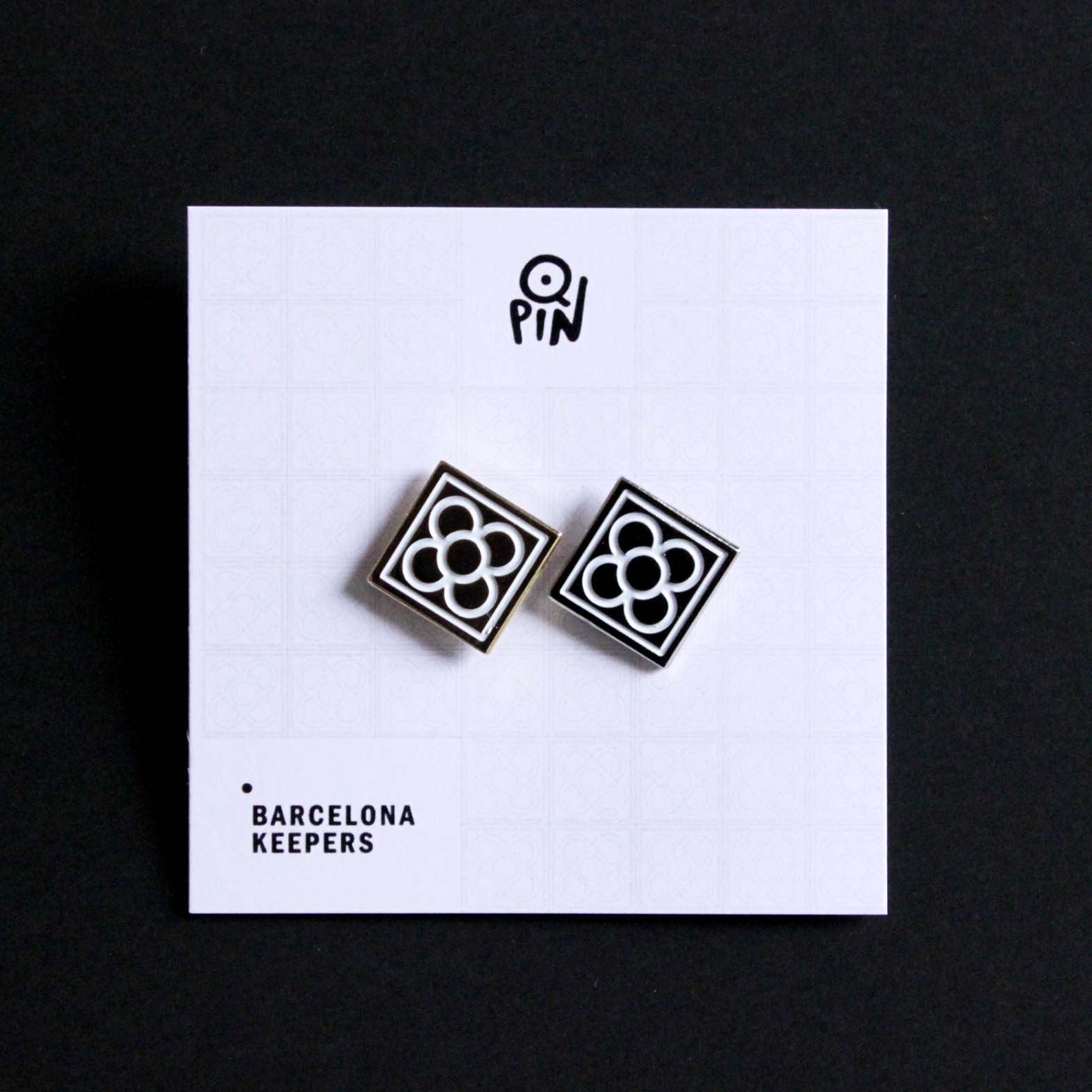 Barcelona Pin - Panot Enamel Pin - Panot Brooch - Flower Pin ...