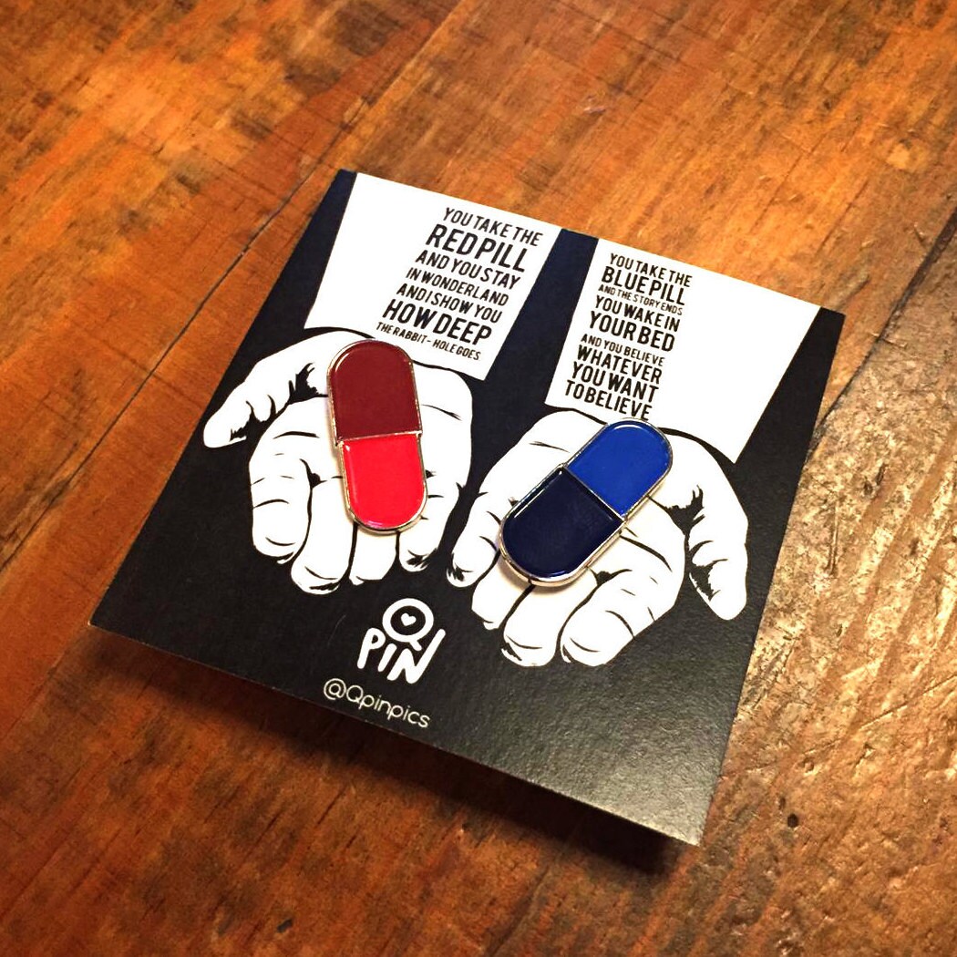 Matrix Pills Matrix Enamel Pin Movie Pin Matrix Pin Duo | Etsy