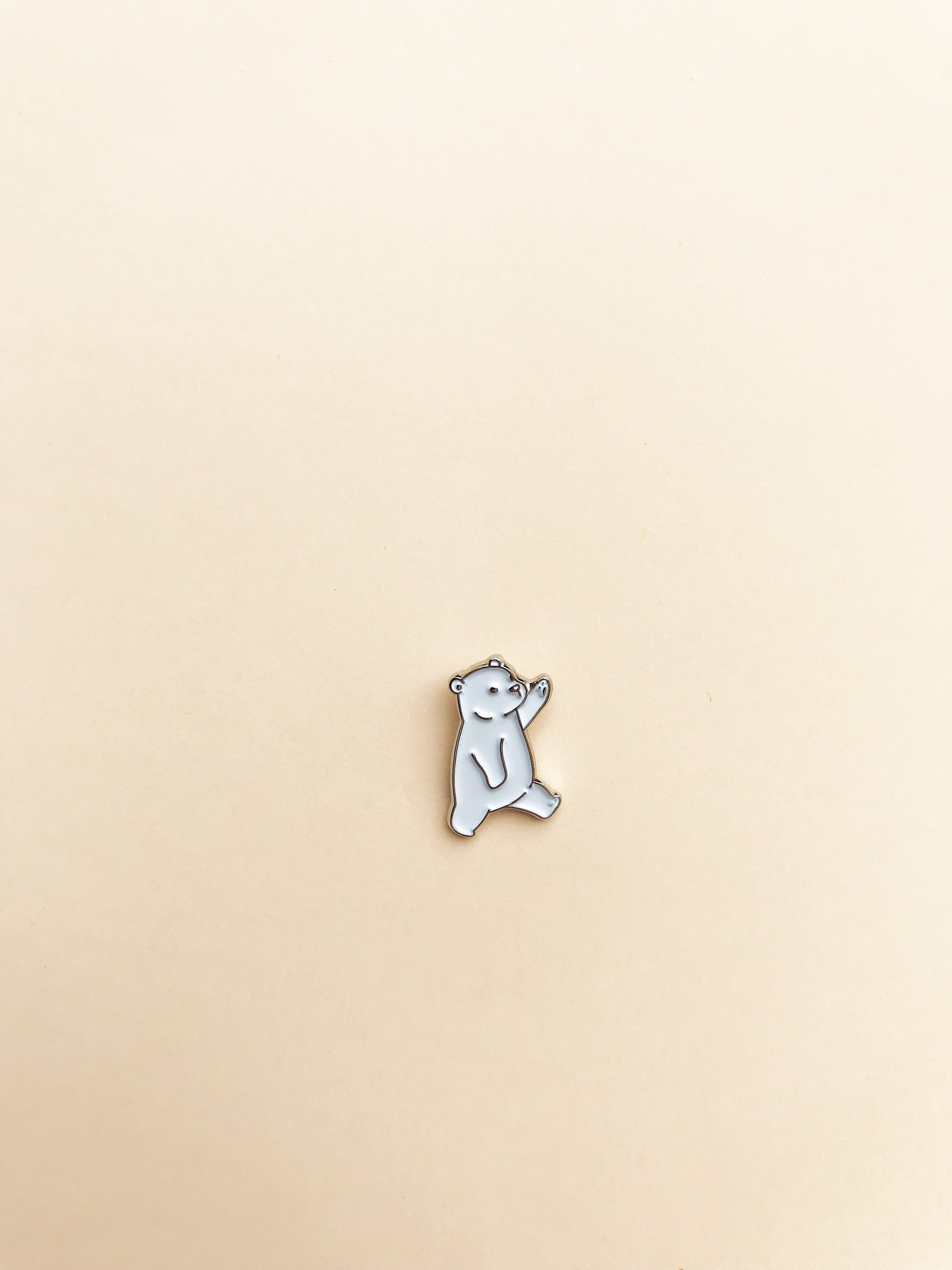Polar Bear Enamel Pin -polar Bear Brooch- Mini Pin - Etsy