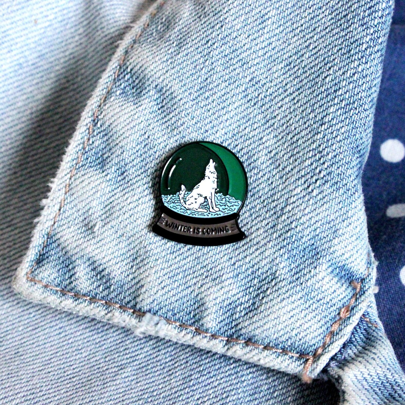 House Stark Pin - Game of Thrones Enamel Pin- Winterfell - Jon Snow ...