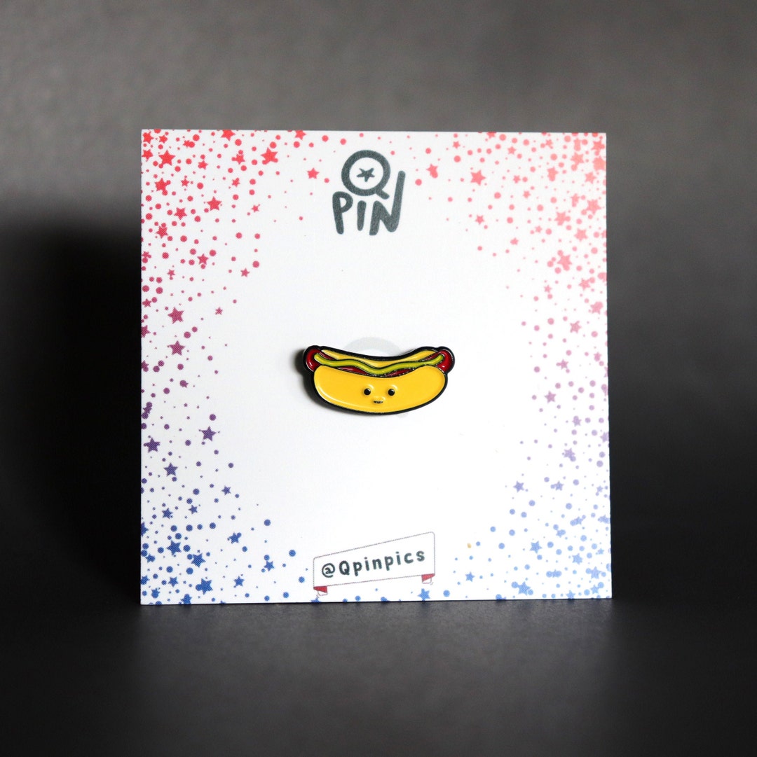 Hot Dog Pin - Hot Dod Enamel Pin - Weiner Pin - Food Pin- American Pin ...