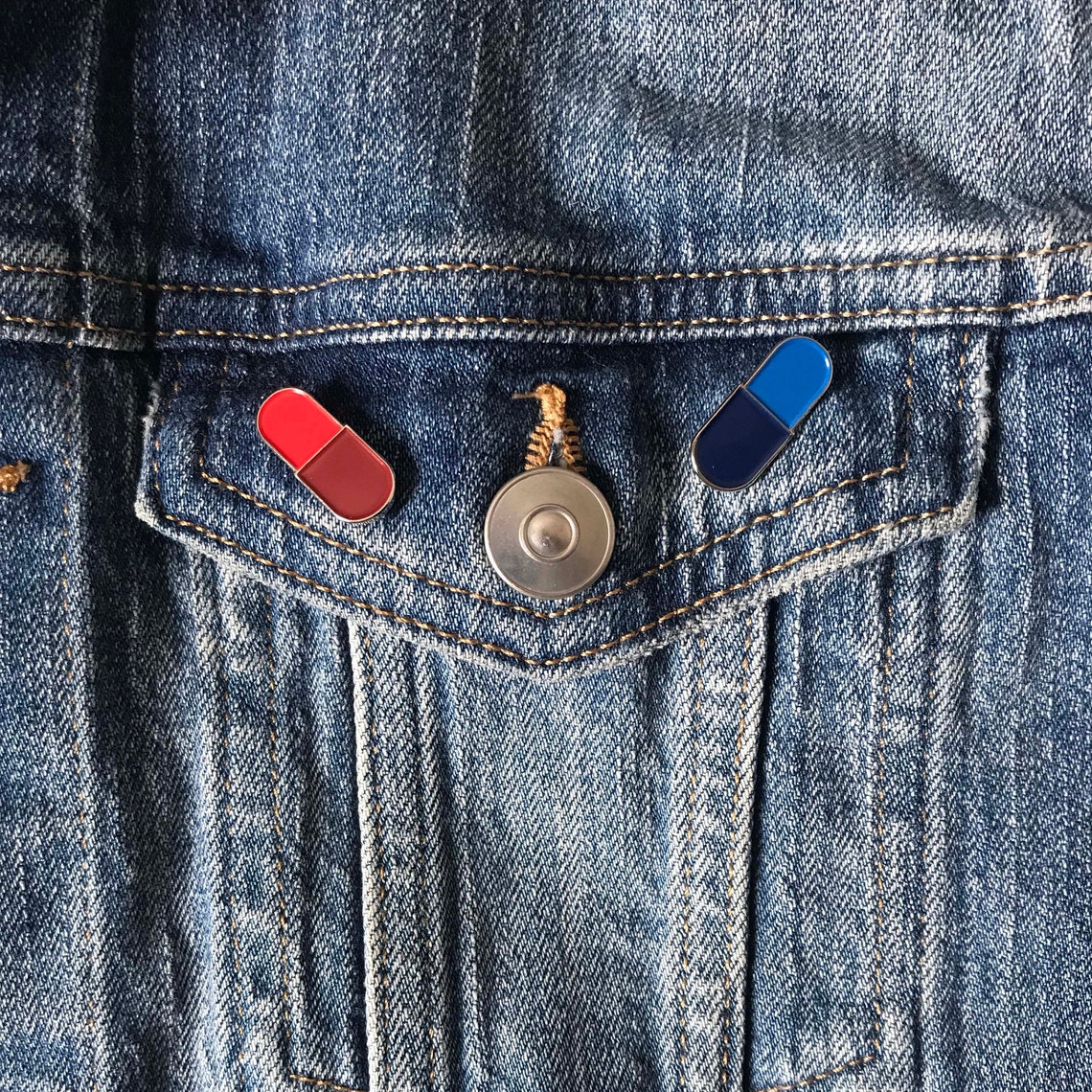 Matrix Pills - Matrix Enamel Pin - Movie Pin - Matrix Pin Duo - Metal ...