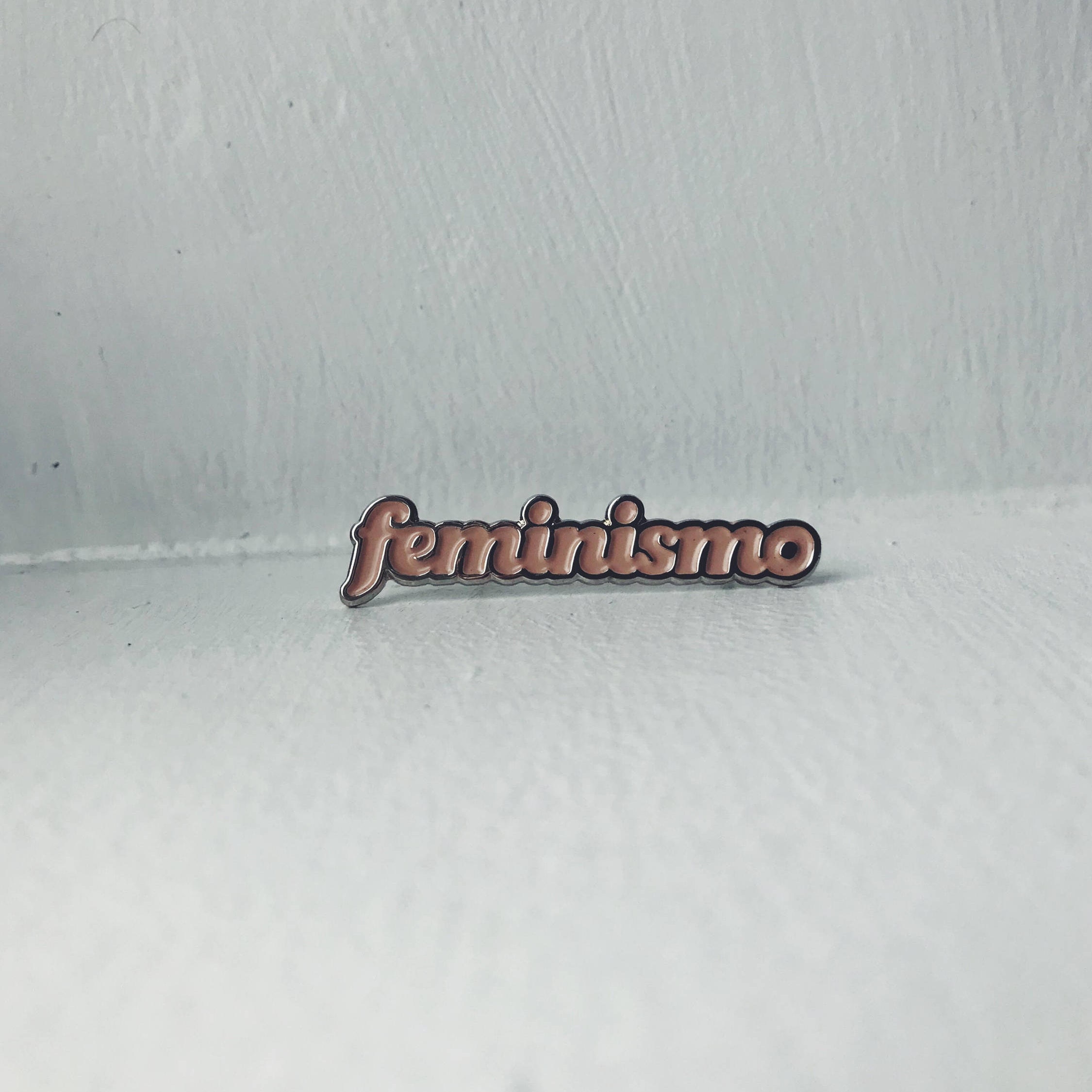 Feminist Pink Enamel Pin-feminist Pink Brooch - Etsy