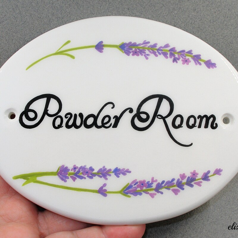 Powder Room Sign - Etsy