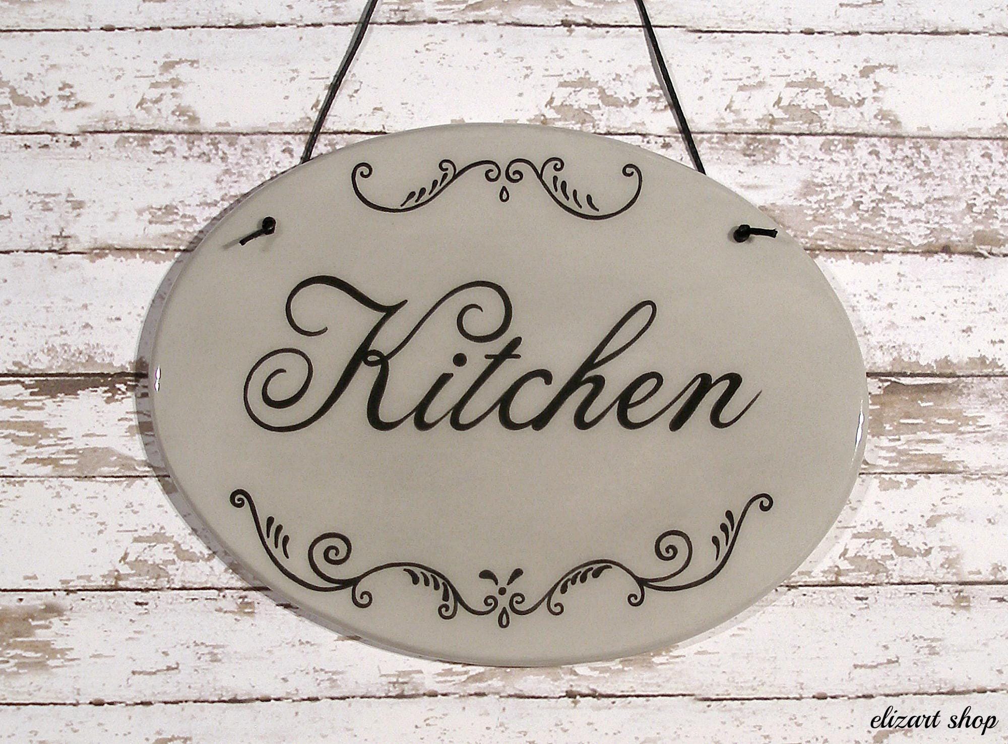 Kitchen Sign Ceramic Handmade, Kitchen Door Sign, Kitchen Tile Sign ...