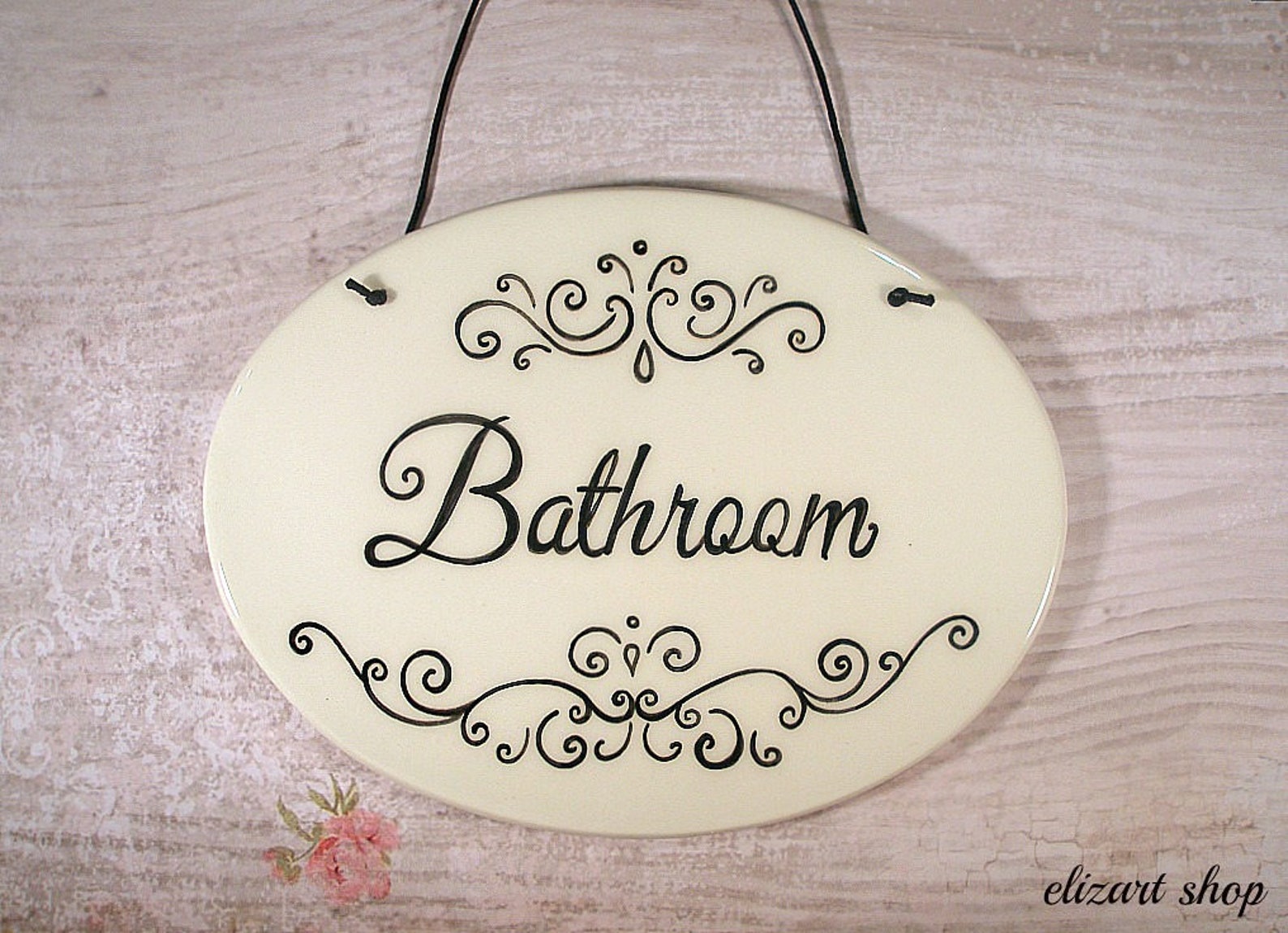 Bathroom Sign Toilet Sign Bath Sign Hanging Bath Sign WC - Etsy