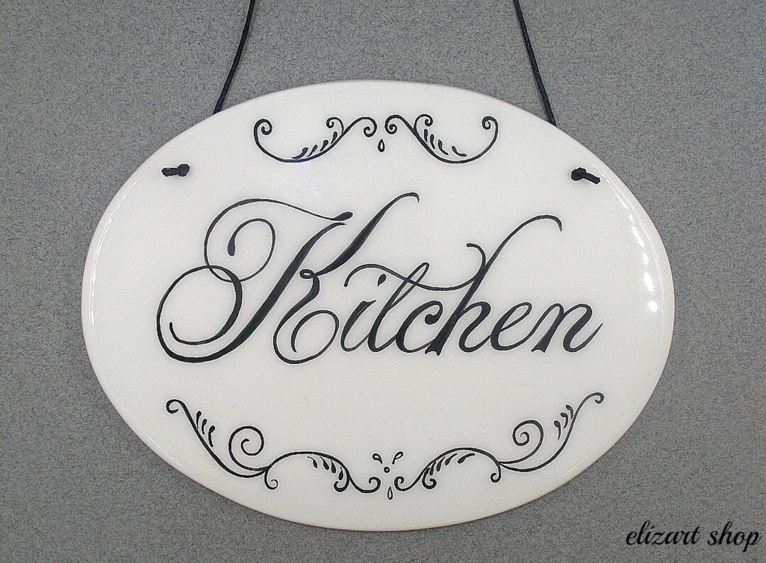 Kitchen Decor Sign, Ceramic Sign, Kitchen Door Sign, Kitchen Tile Sign ...