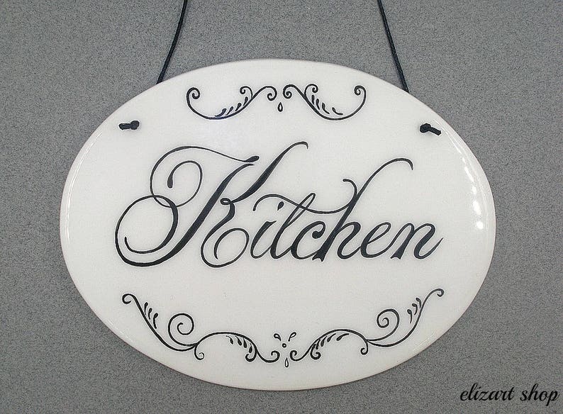 Kitchen Decor Sign, Ceramic Sign, Kitchen Door Sign, Kitchen Tile Sign ...