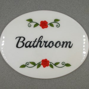 Powder Room Sign, Hand Painted Sign, Toilet Sign, Hanging Bath Sign ...