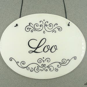 Loo Sign, Toilet Sign, Bathroom Sign, Hanging Bath Sign, Restroom Sign ...