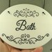 Bath Sign, Bathroom Sign, Toilet Sign, WC Sign, Restroom Sign, Powder ...