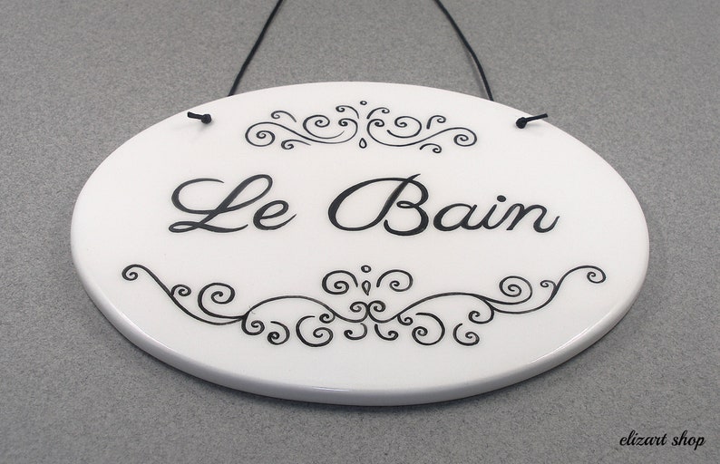 Le Bain Sign French Bathroom Sign Salle De Bain La Toilette - Etsy
