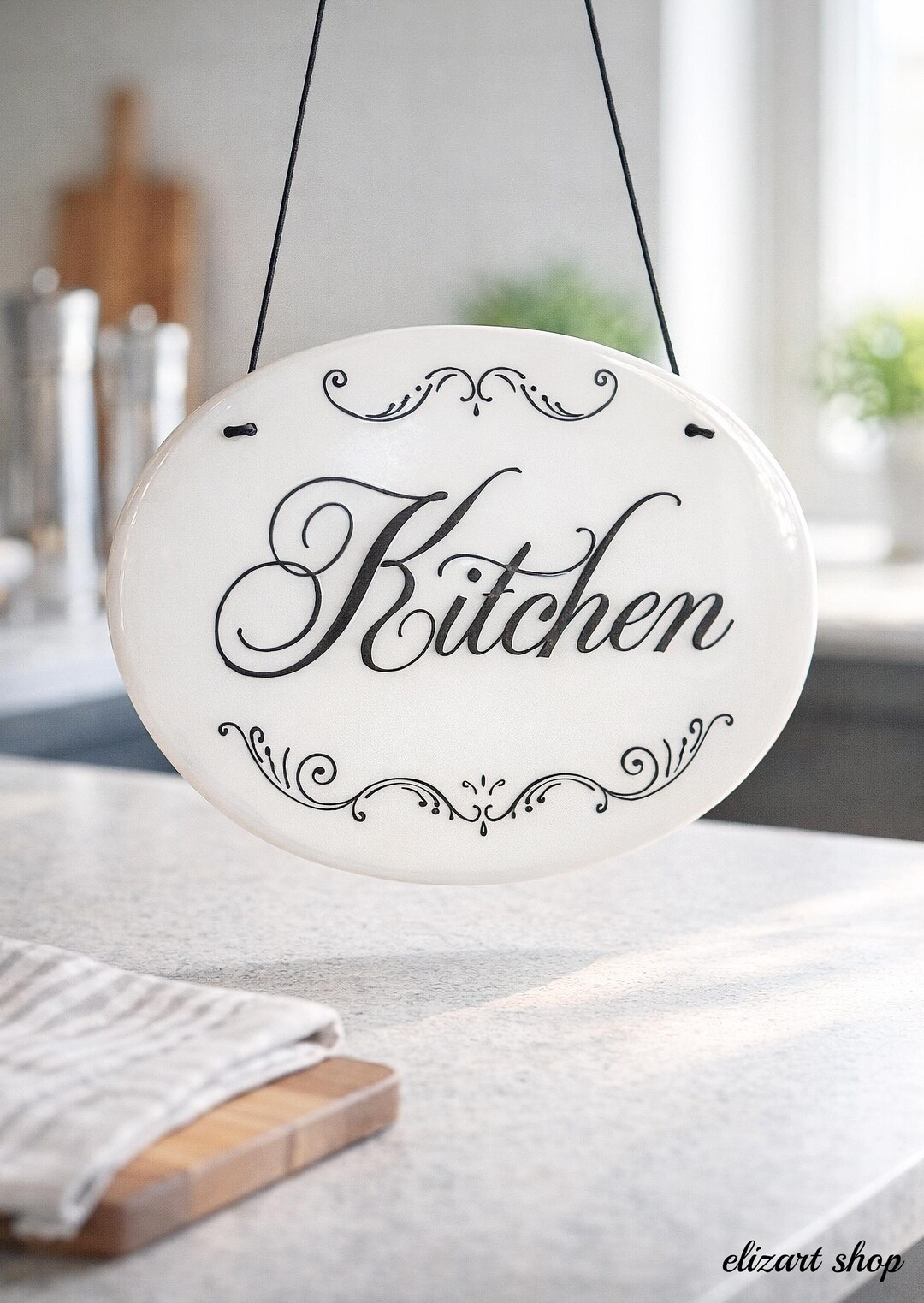 Kitchen Sign Ceramic Handmade, Kitchen Door Sign, Kitchen Tile Sign ...