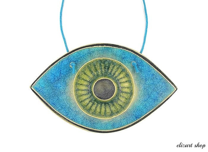 Ceramic Evil Eye Protection Amulet Wall Hanging Eye Evil | Etsy
