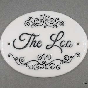 The Loo Sign, Toilet Sign, Bath Door Sign, Bathroom Sign, WC Sign ...